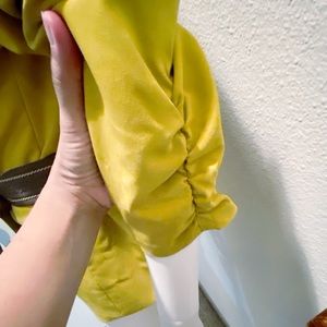 New York & Company | Jackets & Coats | Chartreuse Blazer With Ruched ...